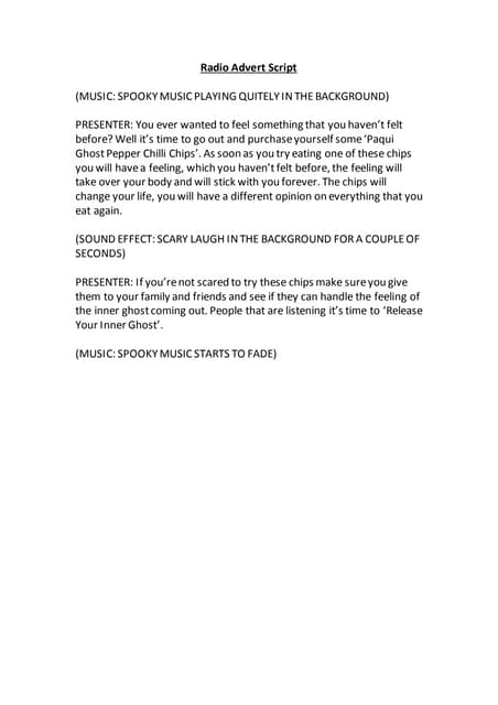 Production Schedule - Radio | DOCX