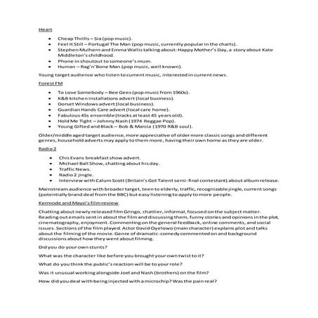 Radio analysis | DOCX