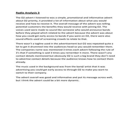 Radio analysis 3 | PDF