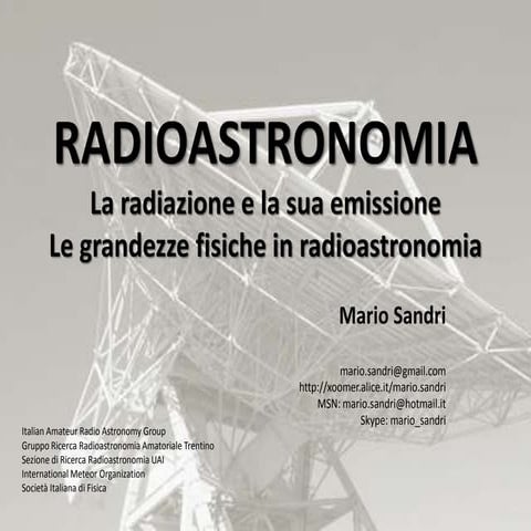 Radioastronomia 1 | PPTX