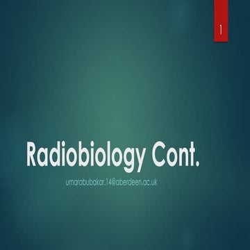Radiobiology Continue for Radiographers..pptx
