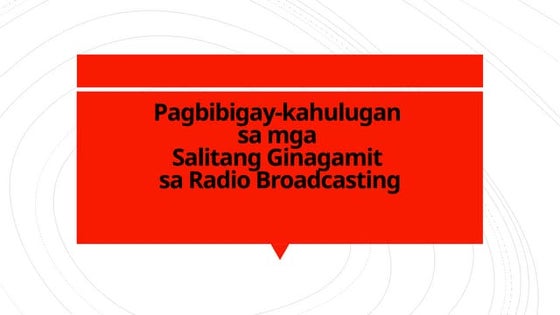 Broadcast media telebisyon | PPTX