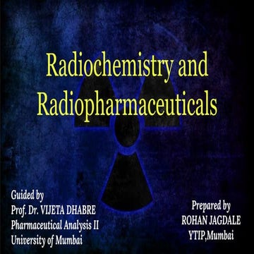 Radiochemistry & Radiopharmaceuticals. | PDF
