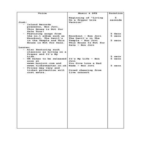 Radio Commercial Script Format 2 | Pdf