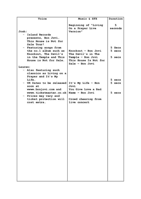 Radio Commercial Script Format 2 | Pdf