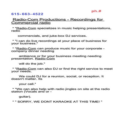 Radio Com Paper Ad | RTF