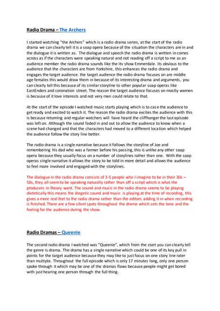 Radio drama presentation | PPTX