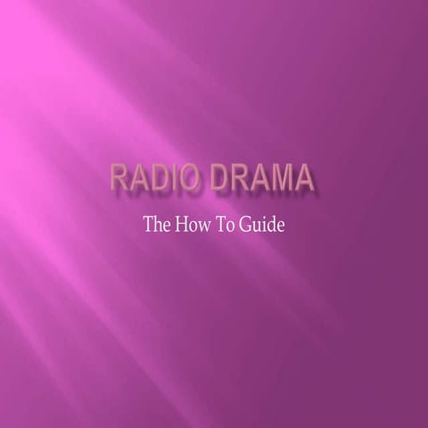 Radio drama georgina nelson | PPT