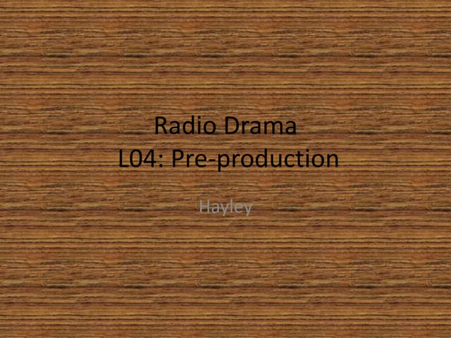 Radio programme production | PDF