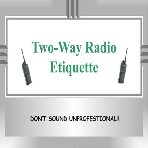 Radio voice procedure | PPTX