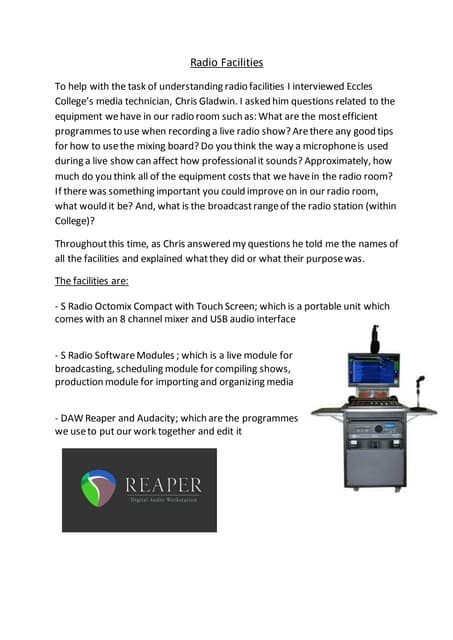 Job roles in radio | PDF