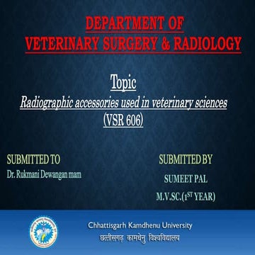 Technical chart for Veterinary Radiography.pptx