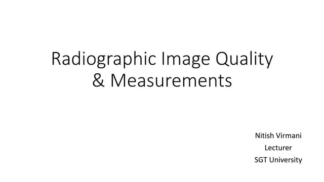 Chapter 8: Image Characteristics | PPT