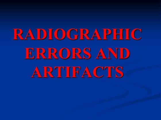 Common errors in opg | PPTX | Dental Health | Diseases and Conditions