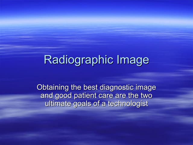 factor affecting quality of radiograph | PPTX