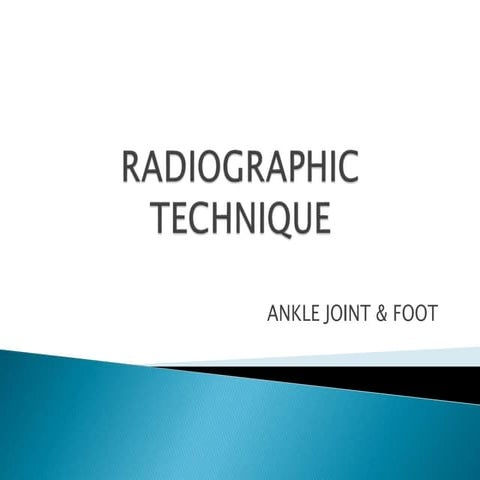 X-RAY views for foot, calcaneum, and ankle joint. | PDF