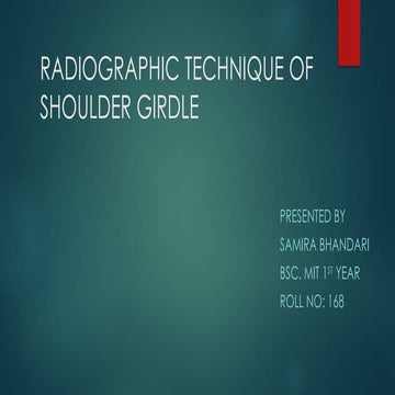Radiographic evaluation of shoulder | PPTX