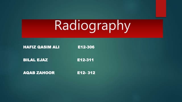 Radiographic Testing (RT)- NDT | PDF