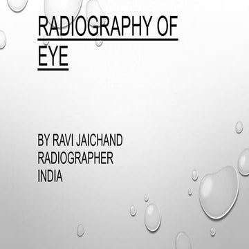 Radiography of eye | PPTX