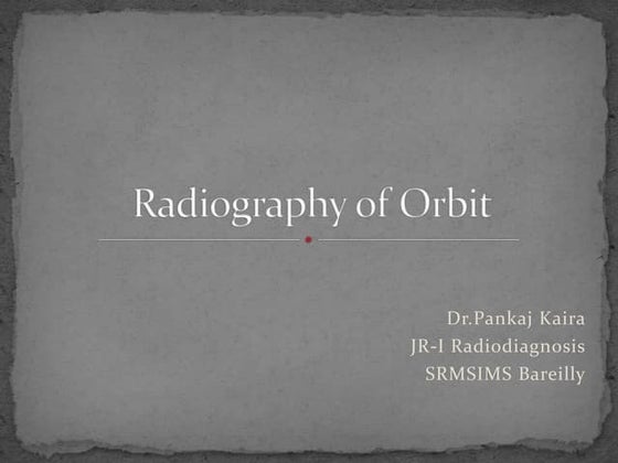 Radiographic technique of skull | PPTX