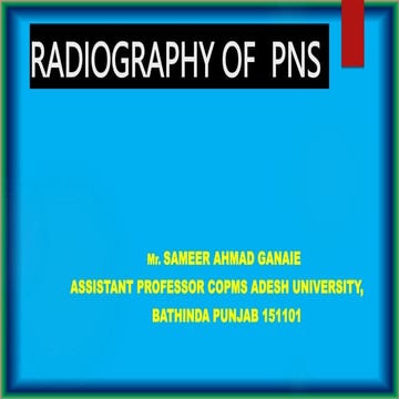 radiography of PNS.pptx