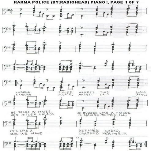 Radiohead karma police | PDF