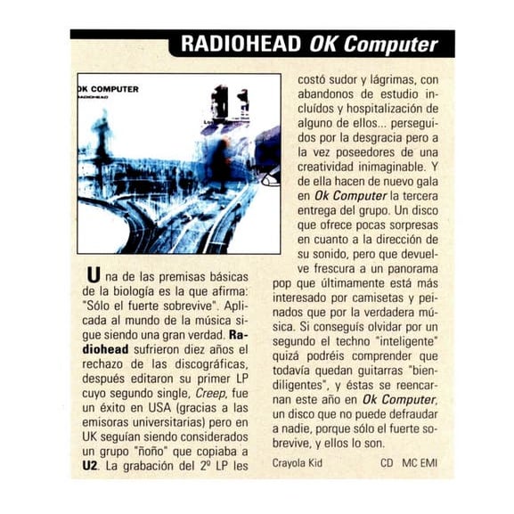 Radiohead. Reseña del disco OK Computer (1997) | PDF
