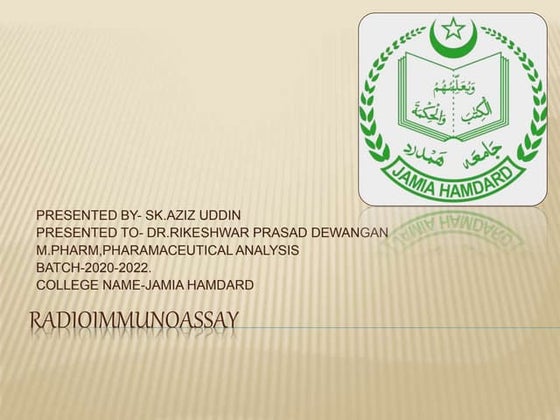 Radio immunoassay (RIA) | PPT