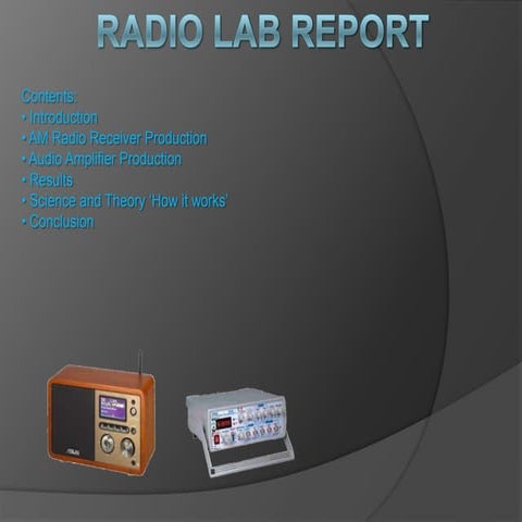 Radio Lab Report | PPTX