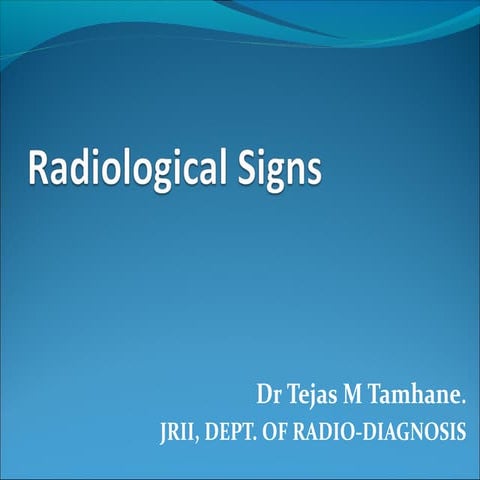 Radiology signs | PPT