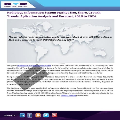 Radiology Information System Market Growth and Trends, 2018 to 2024 | PDF