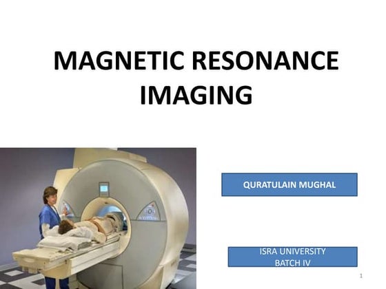 Artifacts in MRI | PPT