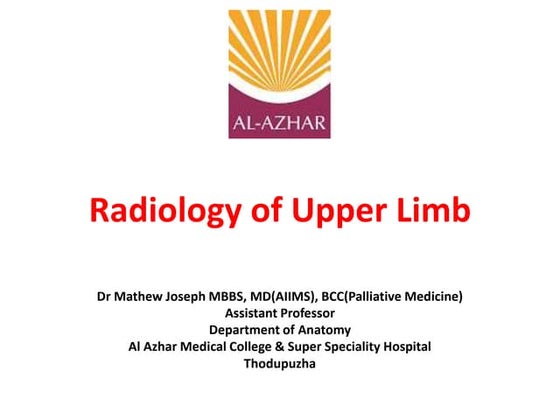 Upper limb radiology | PPTX