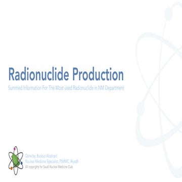 Radionuclide Production - Nuclear Medicine | PDF