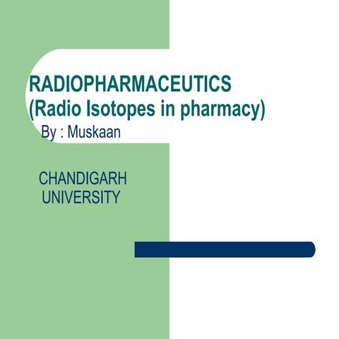 Radiopharmaceuticals | PPT