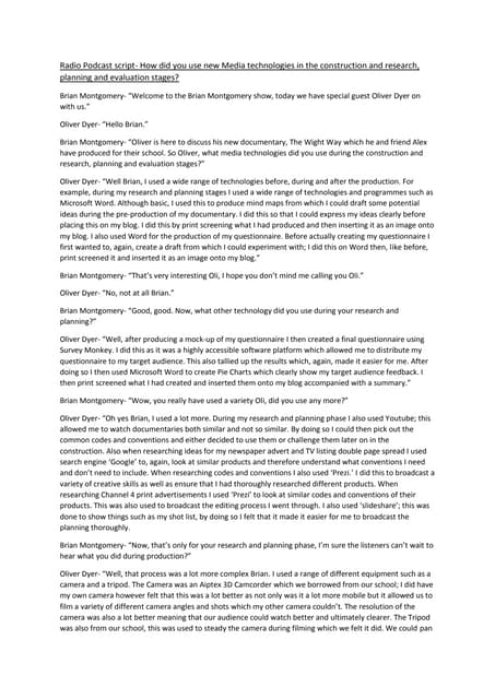 FM Radio Program Script | PDF