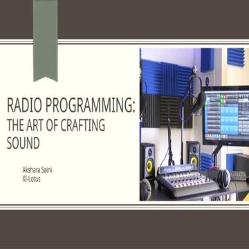 Radio Programming.pptx class 11 mass media | PPTX