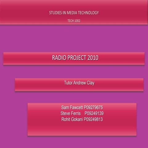 Radio Project | PPTX
