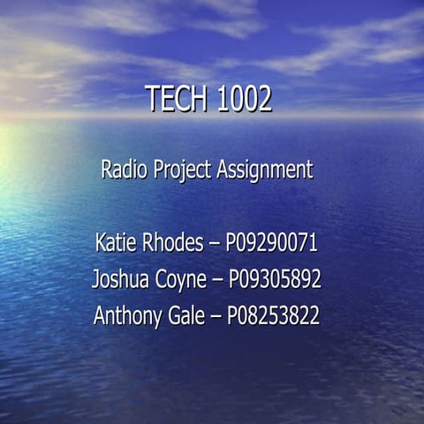 Radio Project Presentation | PPT