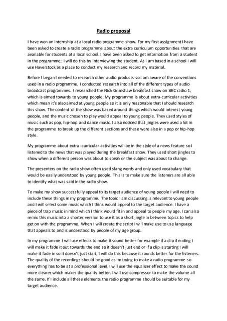 Example radio script | PDF