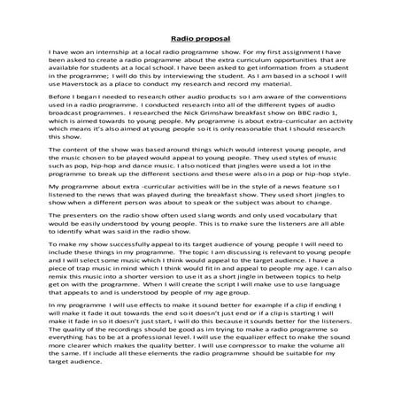 Radio proposal EF | DOCX