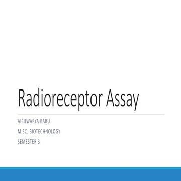 Radioreceptor assay | PPTX