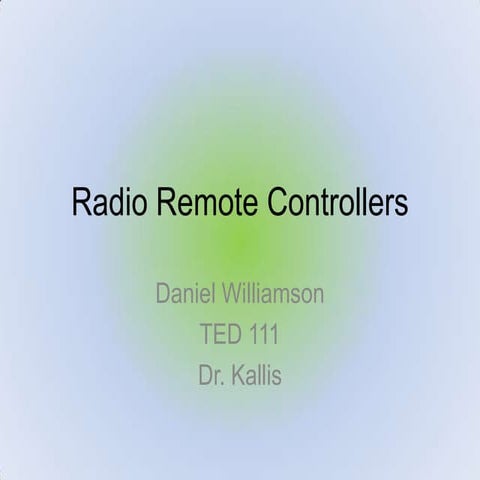 Radio remote controllers | PPTX