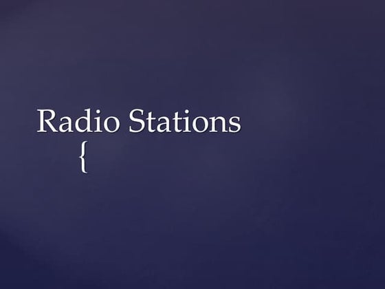 Radio stations | PPT
