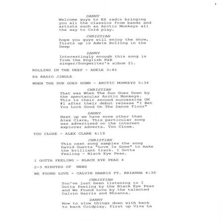 Radio script | PDF | Public Radio | Talk Radio