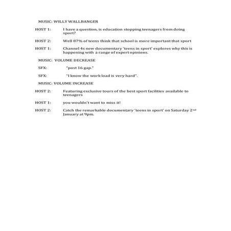 Radio Script | Pdf