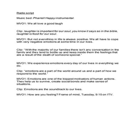 Radio script | PDF