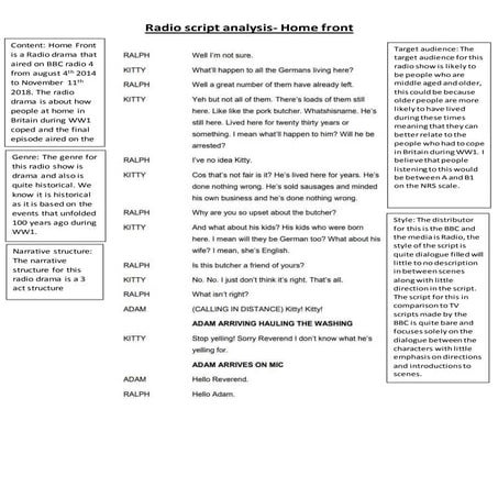Radio script | DOCX