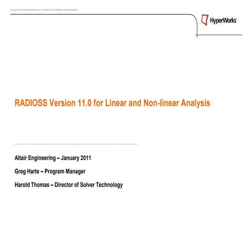 Radioss Version 110 Pdf Computer Software And Applications Computing