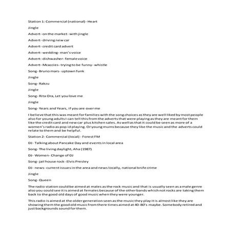 Radio station types | DOCX